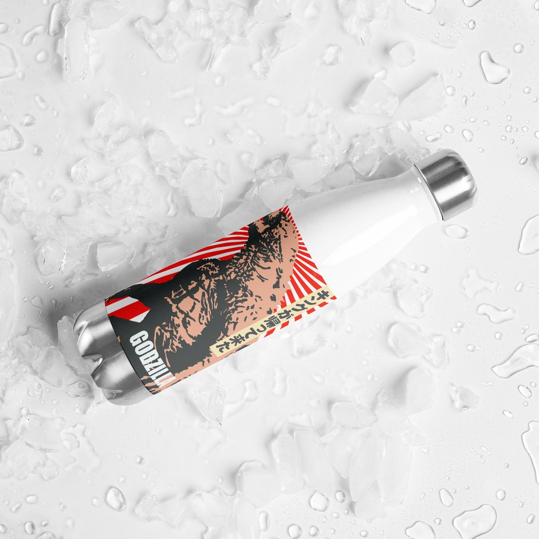 Retro Godzilla Stainless Steel Water Bottle - Etsy