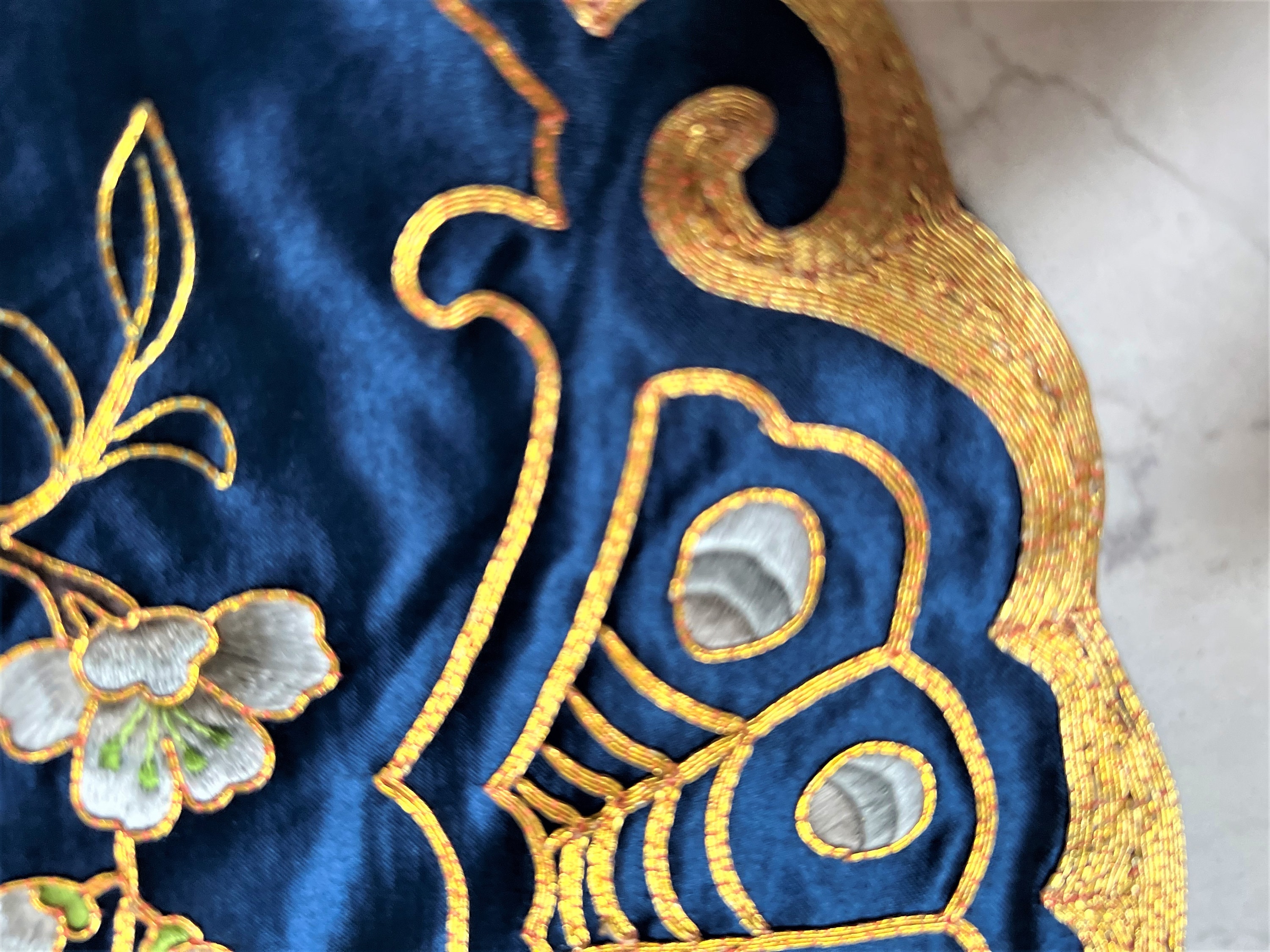 Vintage Chinese Gold Thread Embroidery - Etsy