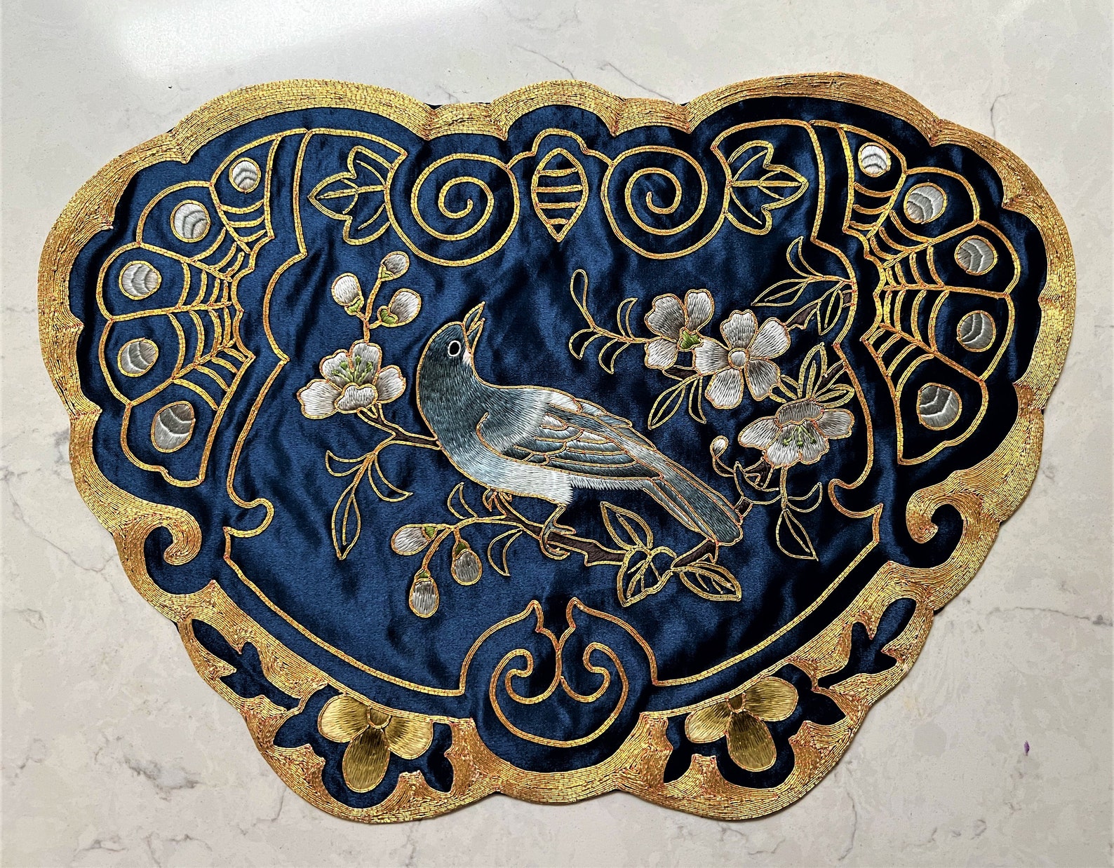 Vintage Chinese Gold Thread Embroidery - Etsy