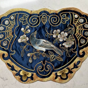 Vintage Chinese Gold Thread Embroidery - Etsy