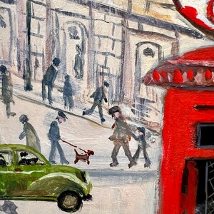 London Postman, England Painting, Funny Dog Art, Hallway Art,,whimsical ...