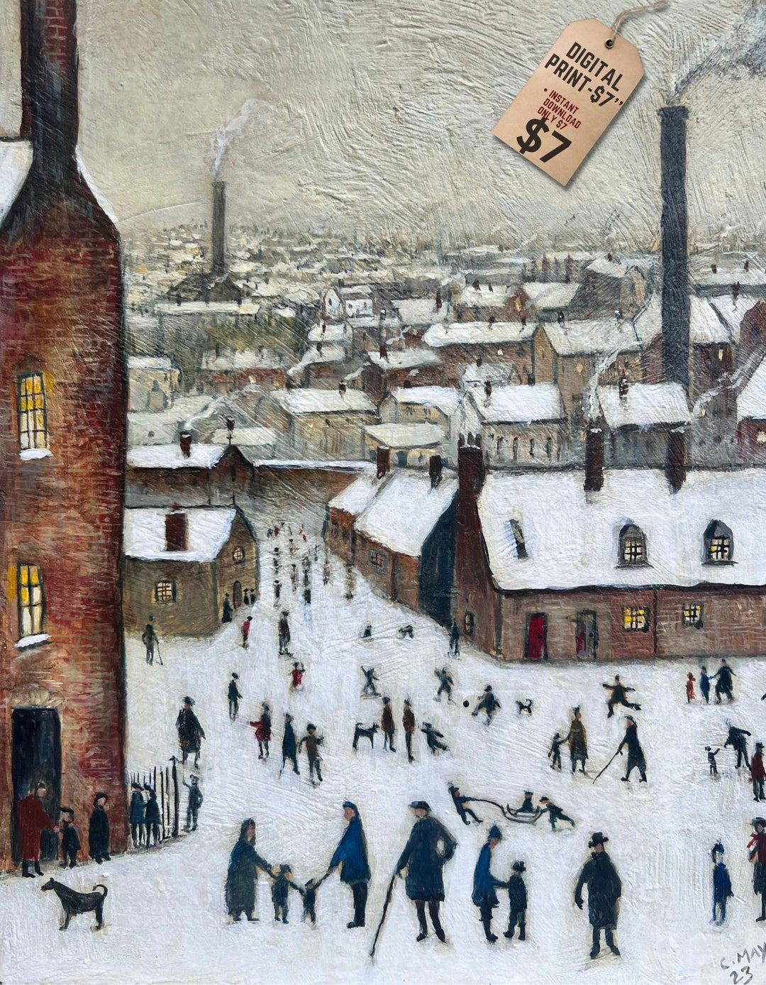 A Winter's Tale: A Snowy Sunday in the Village Ellis Lowery Inspired ...