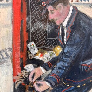 London Postman, England Painting, Funny Dog Art, Hallway Art,,whimsical ...