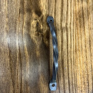 Handmade Twist Steel Cabinet Handle: Rustic Charcuterie Board Pull - Etsy