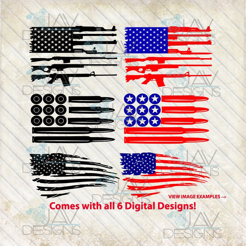 Bullet American Flag - Etsy