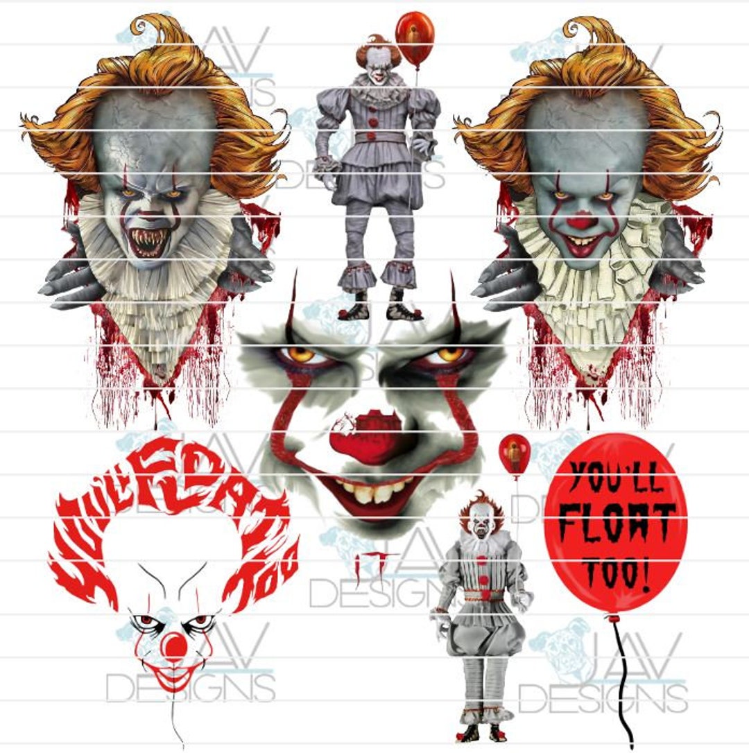 Original IT PENNYWISE CLOWN Dancing Clown Png Jpg Print Files for ...