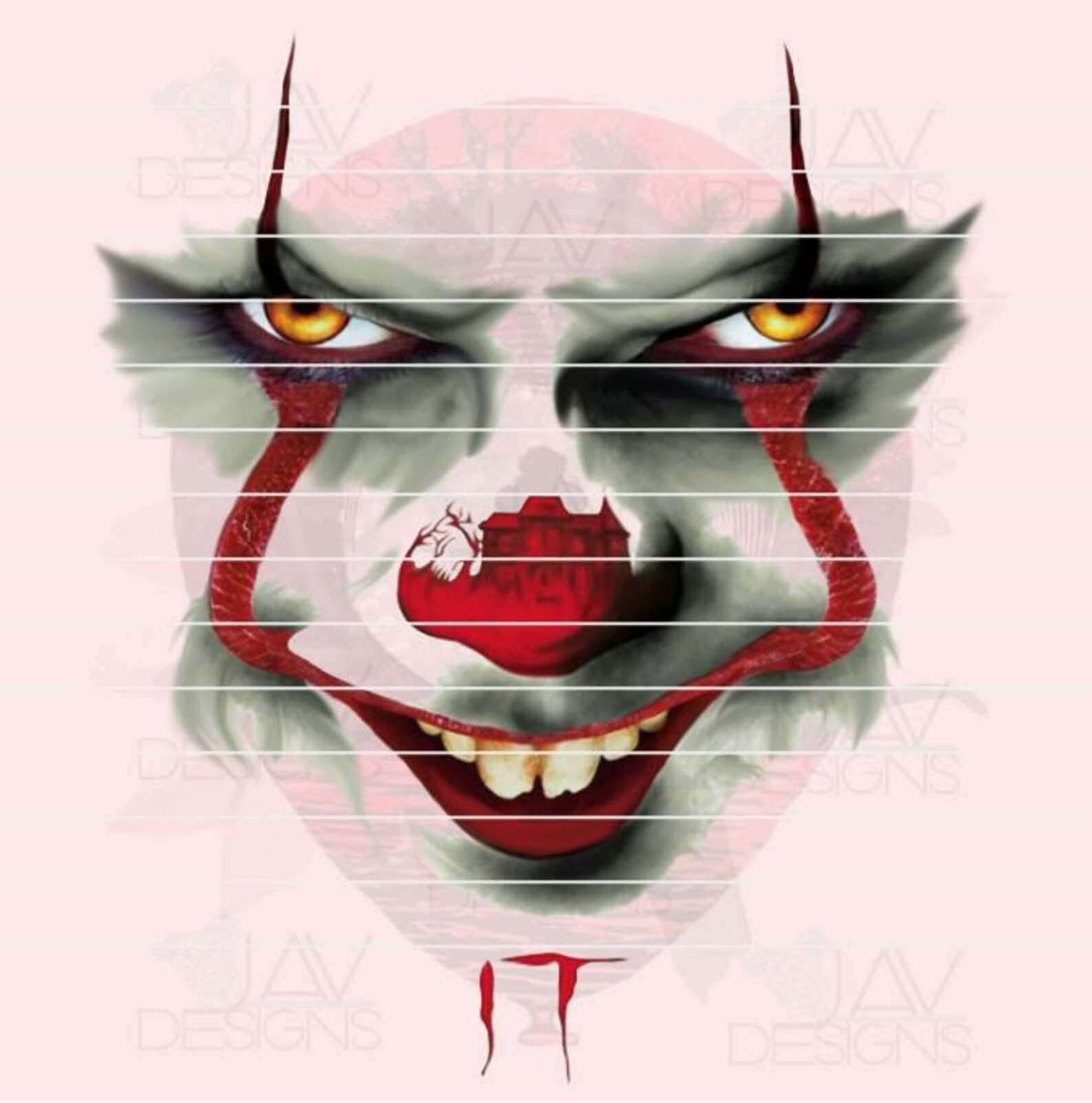 Original IT PENNYWISE CLOWN Dancing Clown Png Jpg Print Files for ...