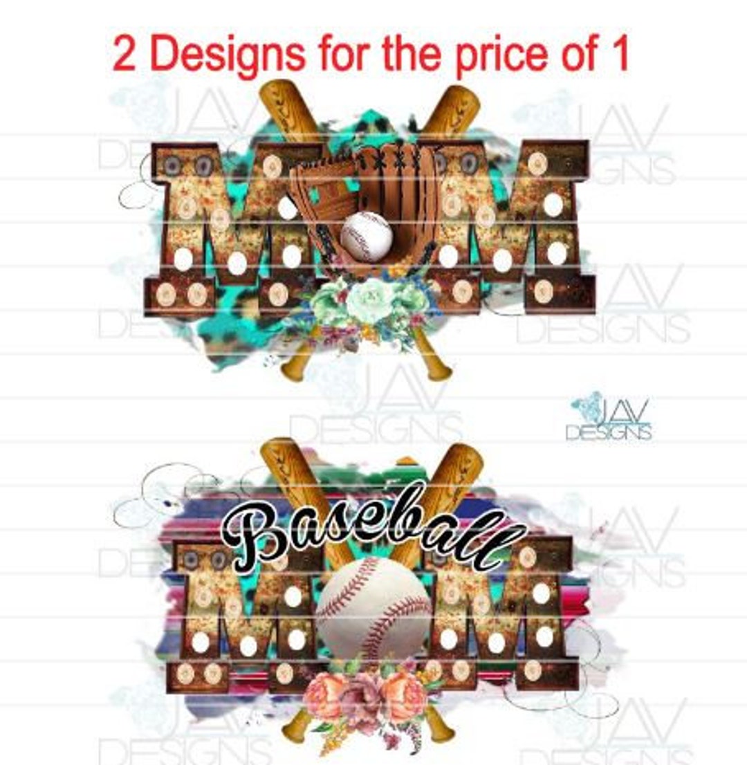 Baseball Mom - ©JAV Designs - Sublimation Water Slide Graphic ...