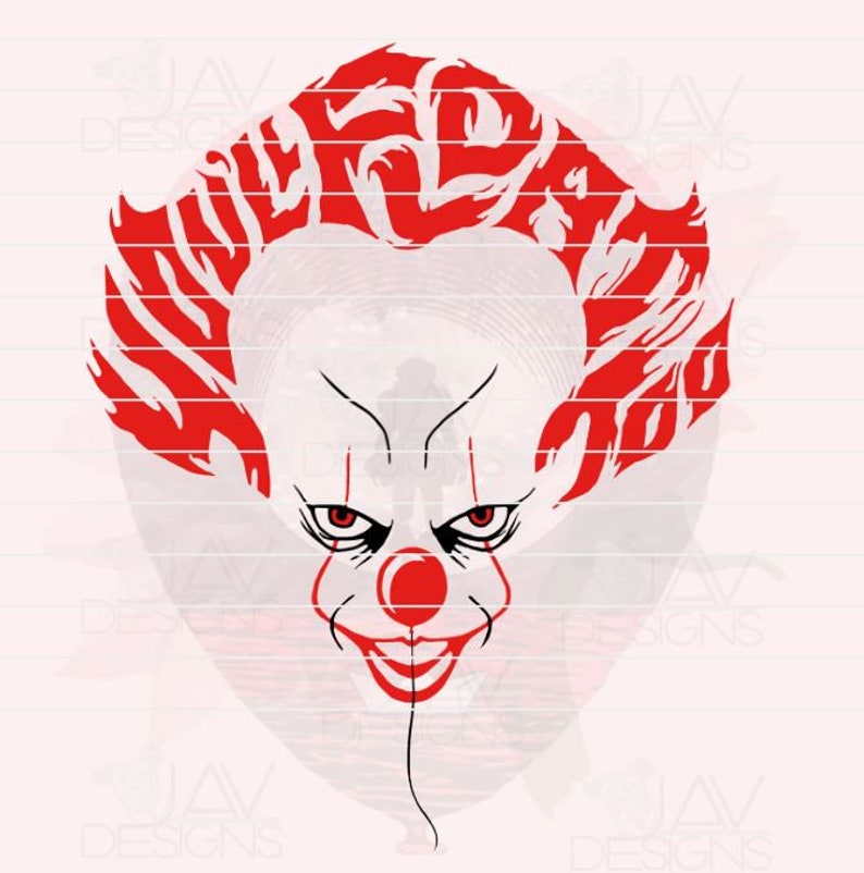 IT Pennywise clown Png Jpg print files for Sublimation or Water slide ...