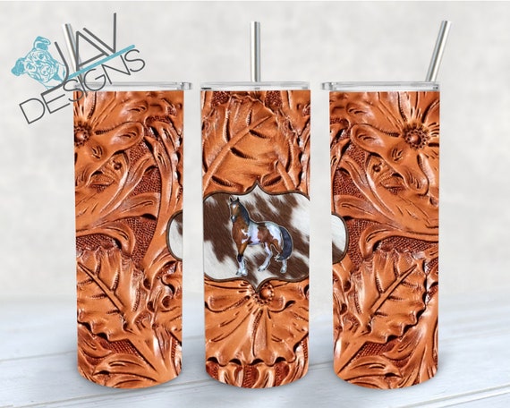 Leather Cow Hide Patch 20oz Skinny Full Wrap Digital | Etsy