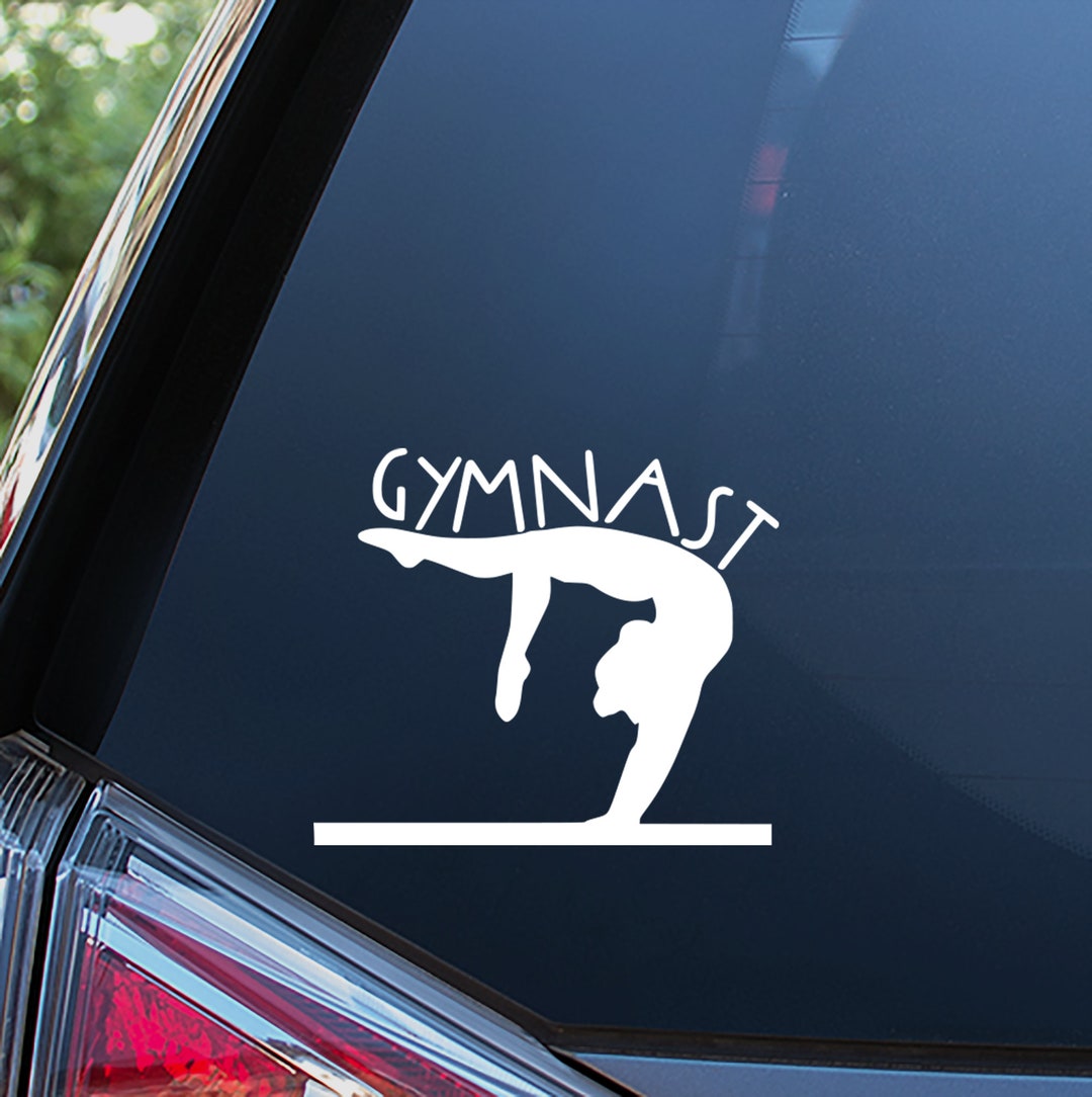 Gymnast Sticker for Car Window, Bumper, or Laptop. Free Shipping - Etsy
