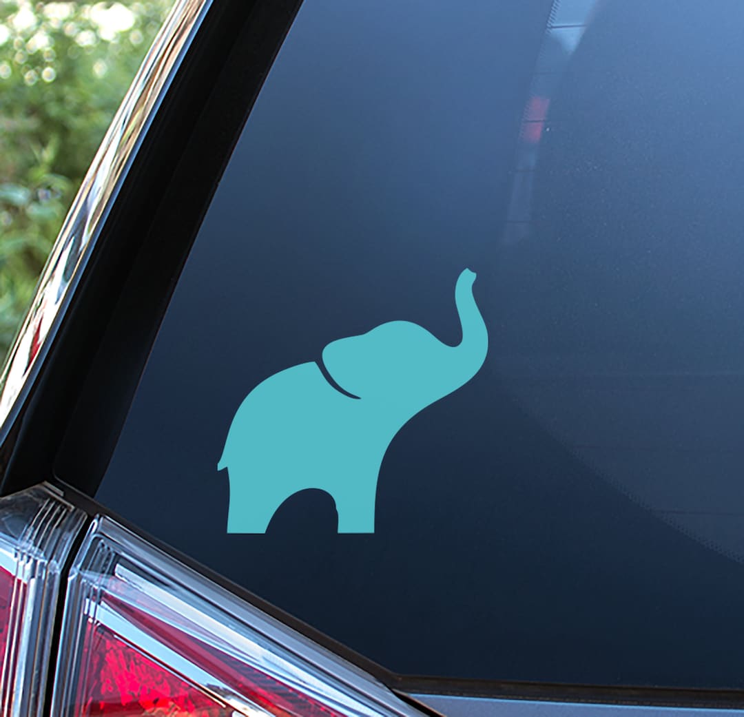 Elephant Sticker for Car Window, Bumper, or Laptop. Free Shipping - Etsy