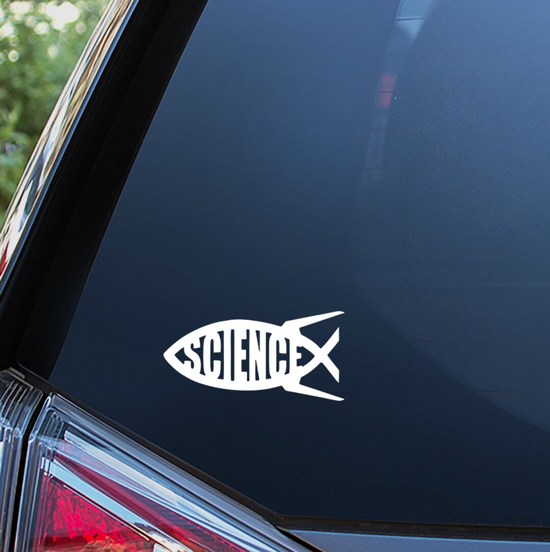 Science Fish Sticker for Car Window Bumper or Laptop. Free - Etsy