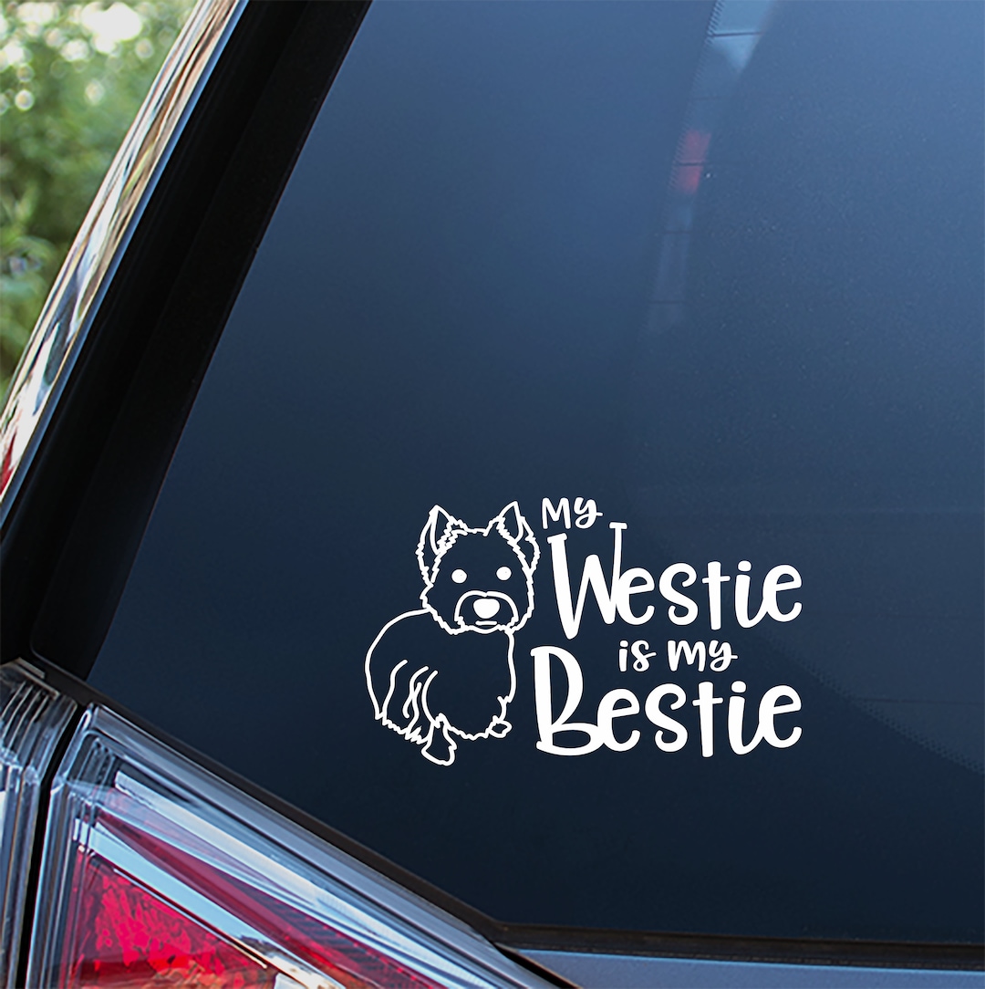 Westie Sticker for Car Window, Bumper, or Laptop. Free Shipping - Etsy