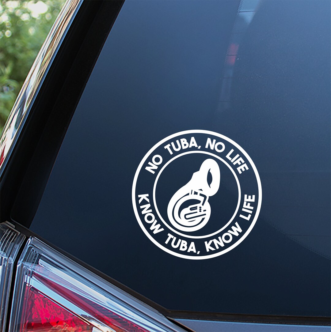 Tuba Sticker for Car Window, Bumper, or Laptop. Free Shipping - Etsy