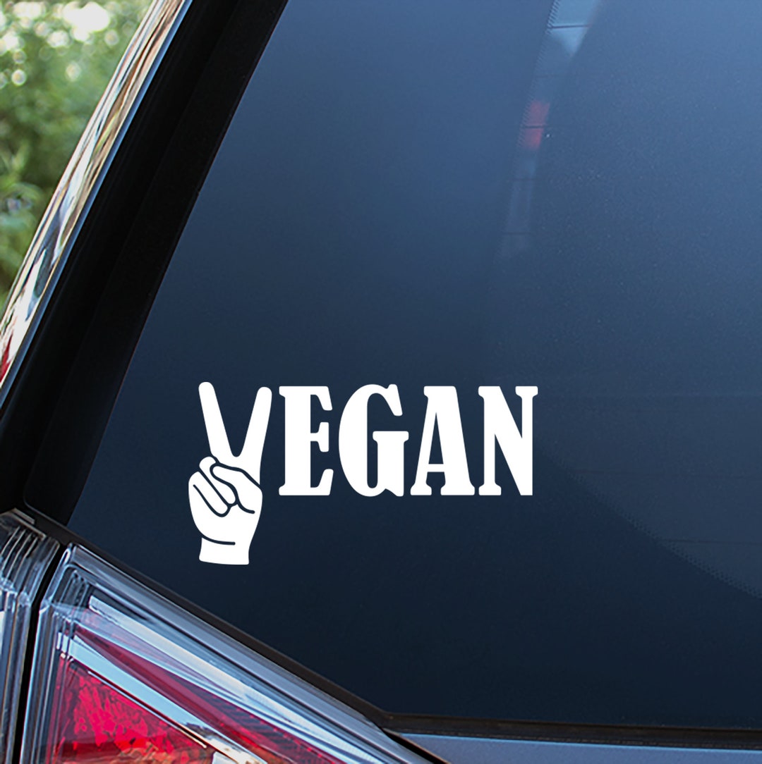 Vegan Sticker for Car Window, Bumper, or Laptop. Free Shipping - Etsy