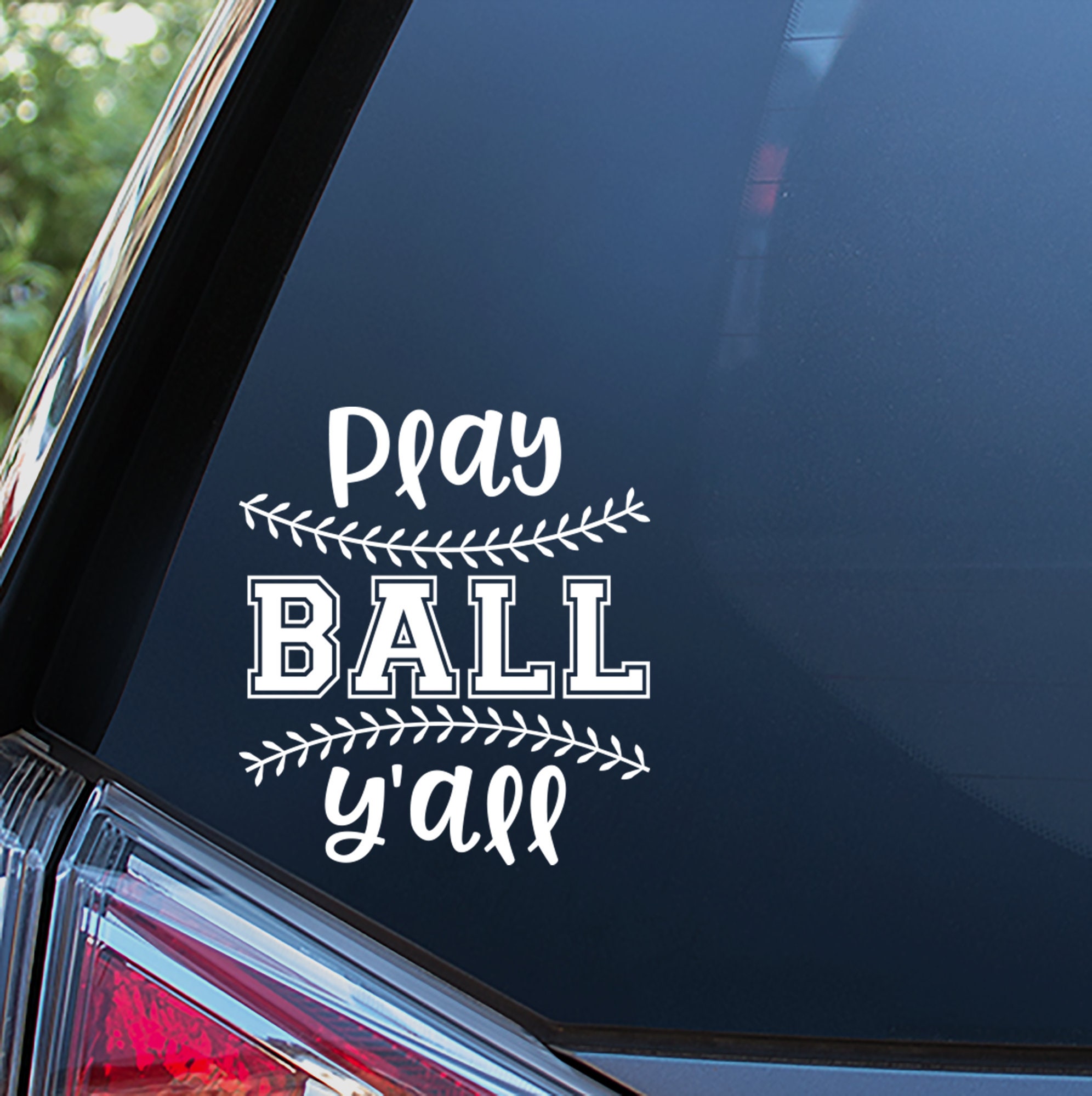 Play Ball Baseball Sticker Sticker For Car Window Bumper or | Etsy