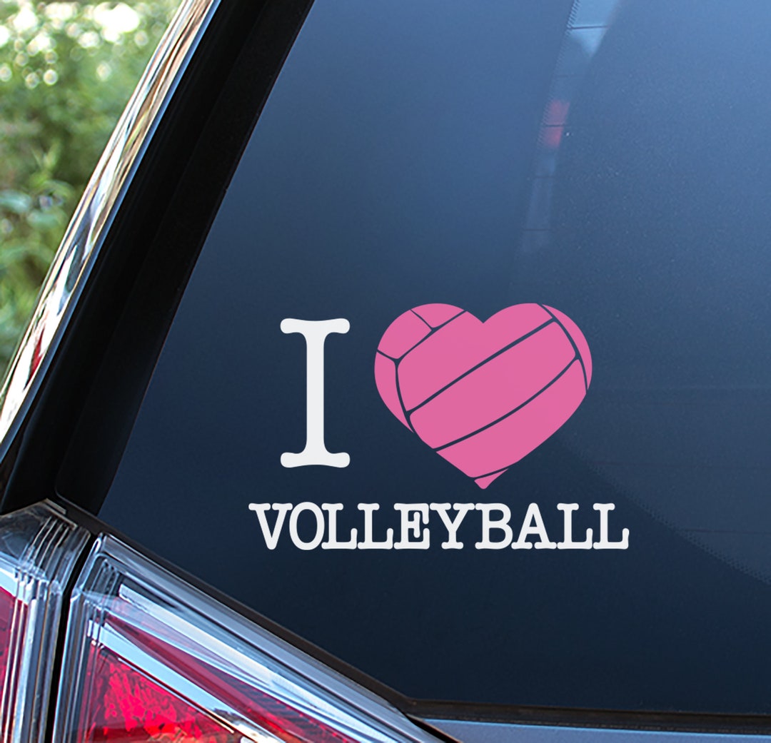 I Love Volleyball Sticker for Car Window Bumper or Laptop. - Etsy