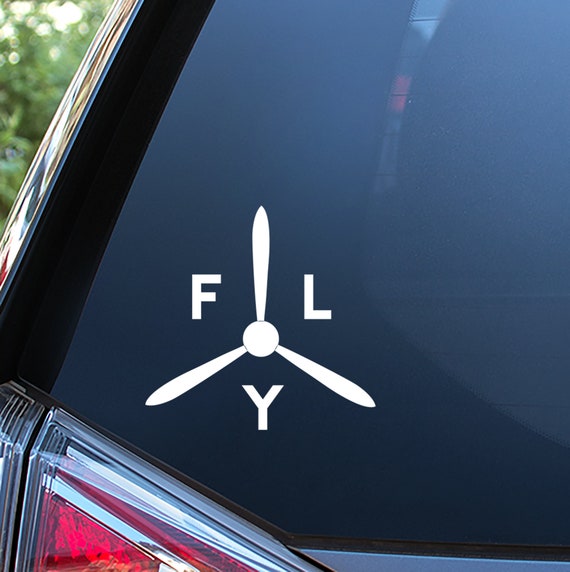 FLY Pilot Sticker for Car Window Bumper or Laptop. Free - Etsy