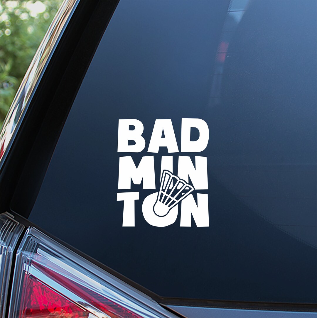 Badminton Sticker for Car Window, Bumper, or Laptop. Free Shipping - Etsy