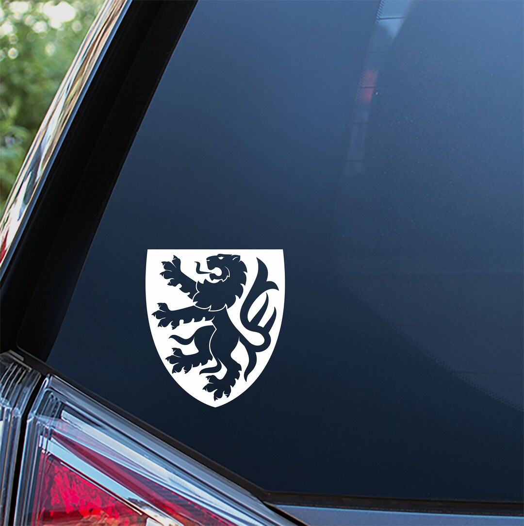 Heraldic Lion Sticker for Car Window, Bumper, or Laptop. Free Shipping ...