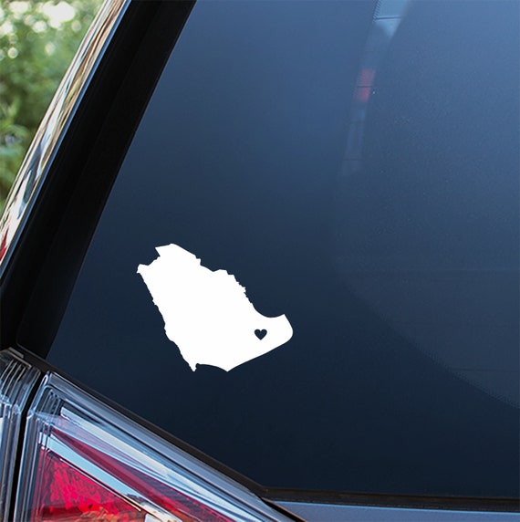 Saudi Arabia Heart Sticker for Car Window Bumper or Laptop. | Etsy