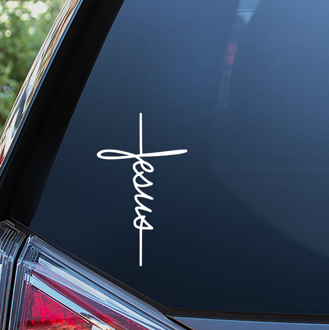 Jesus Cross Sticker for Car Window Bumper or Laptop. Free | Etsy