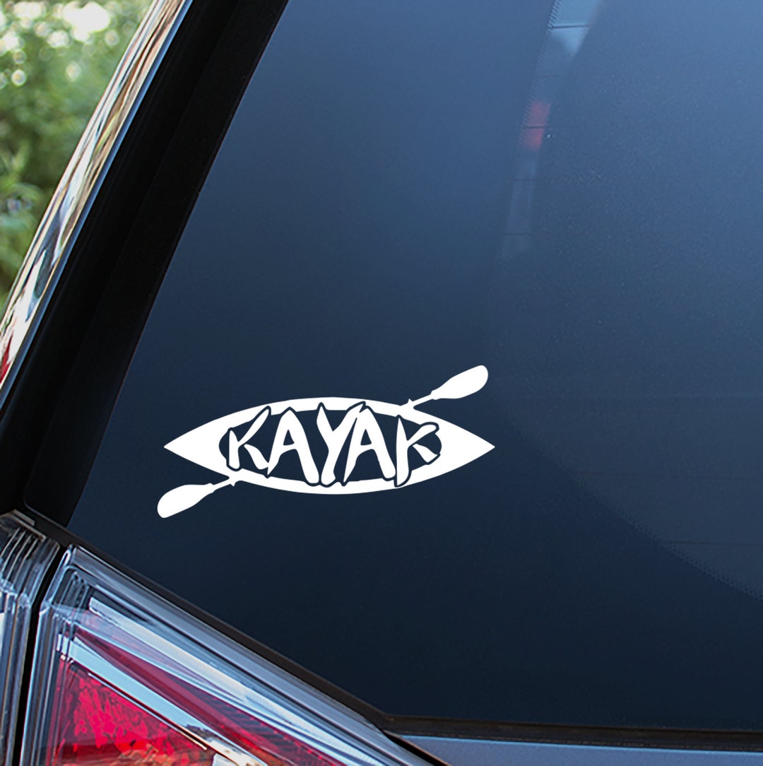 Kayak Sticker for Car Window, Bumper, or Laptop. Free Shipping - Etsy