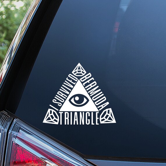 I Survived the Bermuda Triangle Sticker for Car Window - Etsy