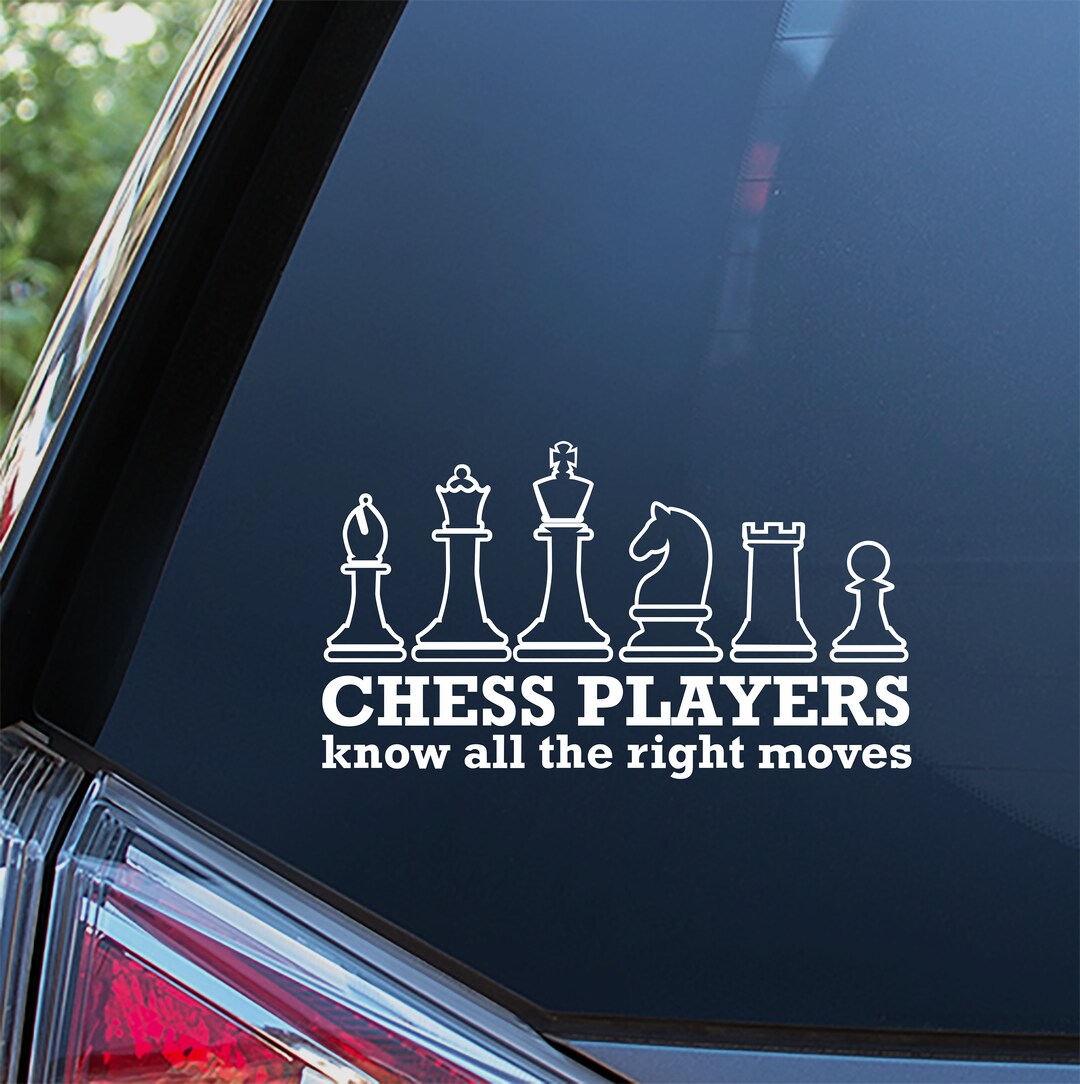 Chess Player Sticker for Car Window, Bumper, or Laptop. Free Shipping ...