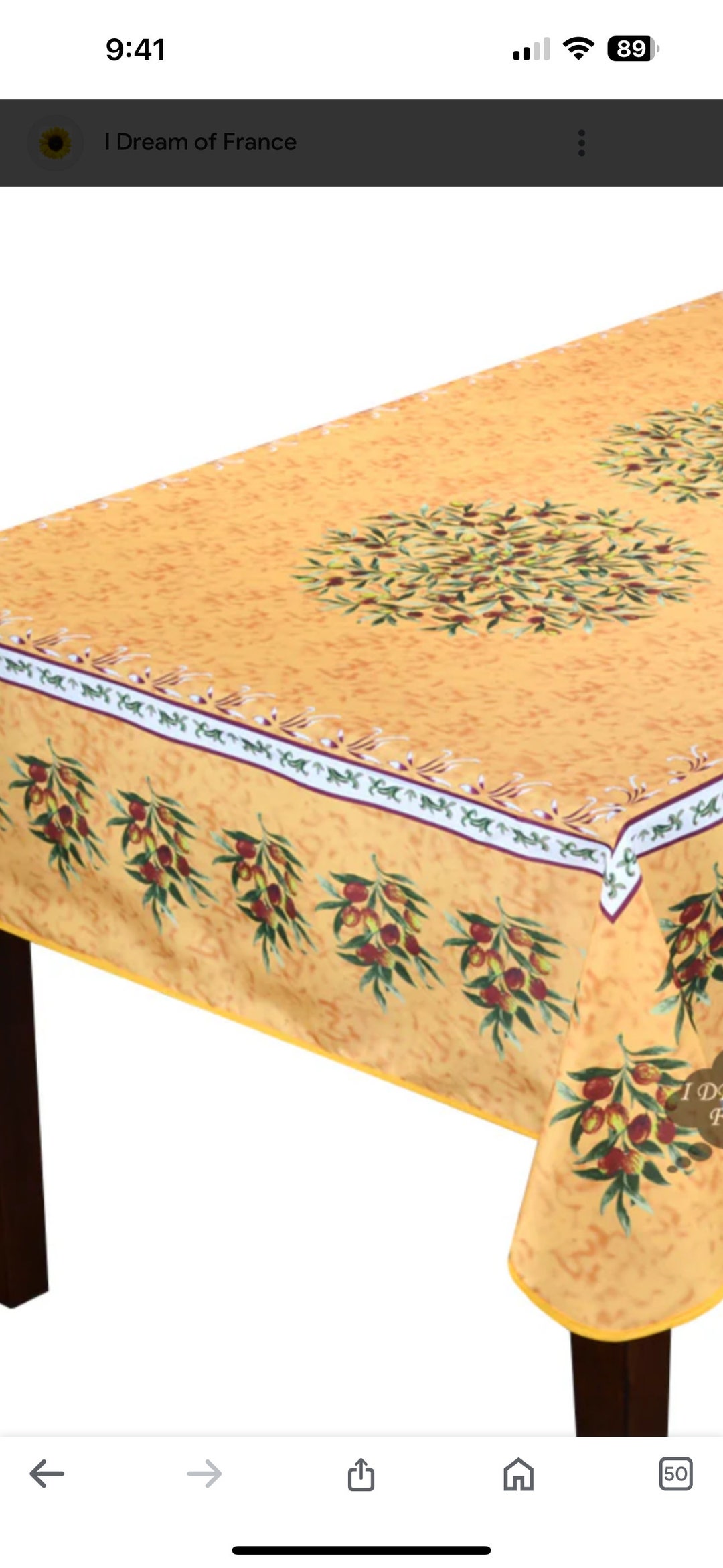 French Provence 92x59 Inch Rectangular Polyester Tablecloth (antique ...