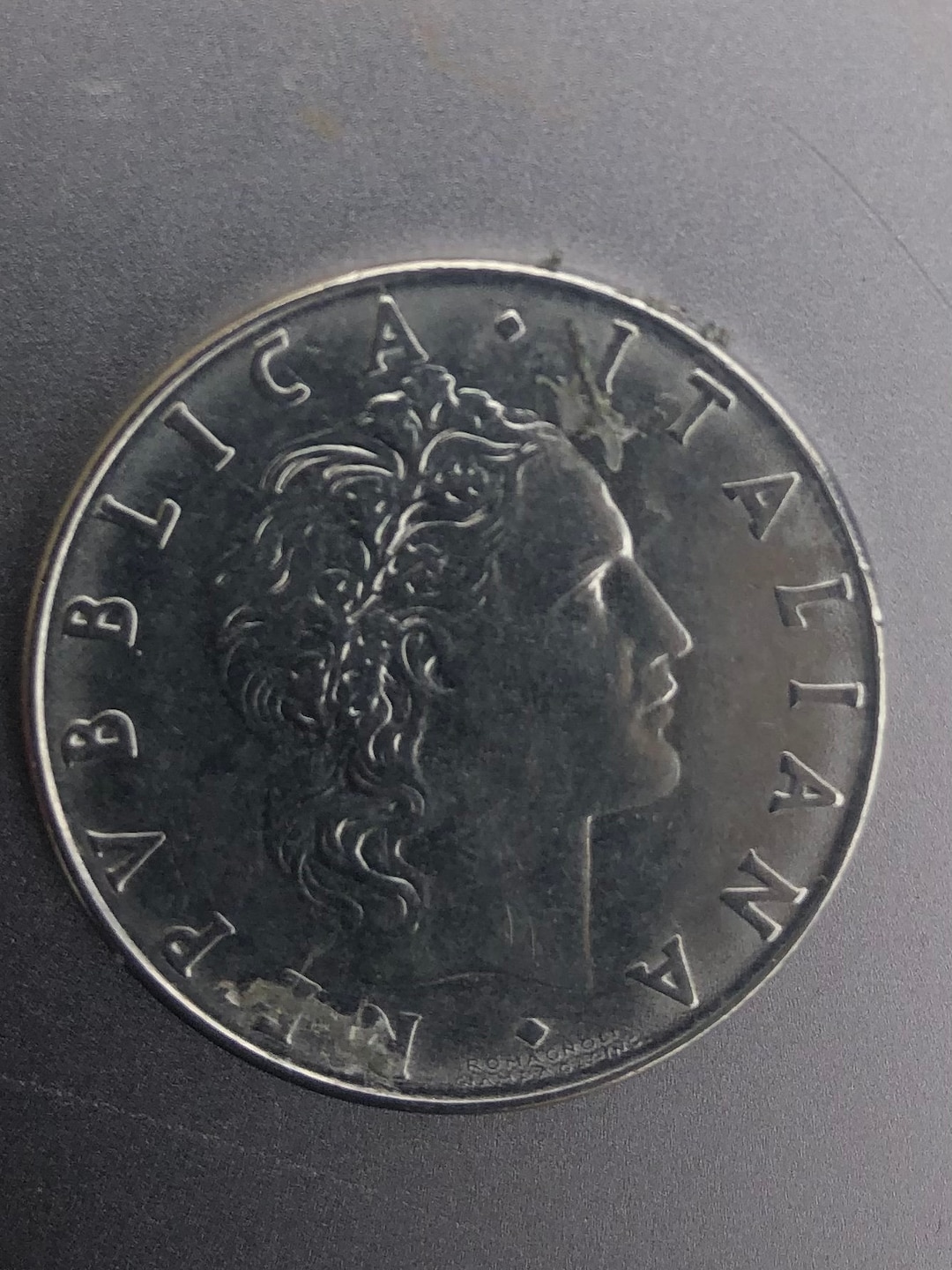 Vintage 1978 Italy .50 Lire Coin: Repubblica Italiana, Volcano Art - Etsy