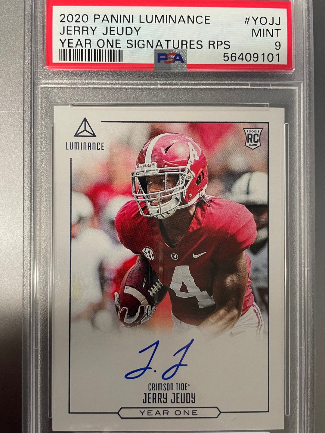 2020 Autograph Jerry Jeudy Panini Luminance #YOJJ Rookie Card PSA 9. - Etsy