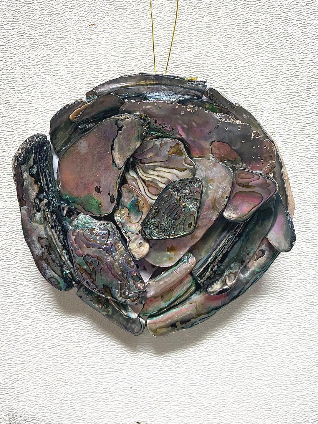 Red Abalone Shell Wall Hanging 4 1/2" X 41/2" Round. - Etsy