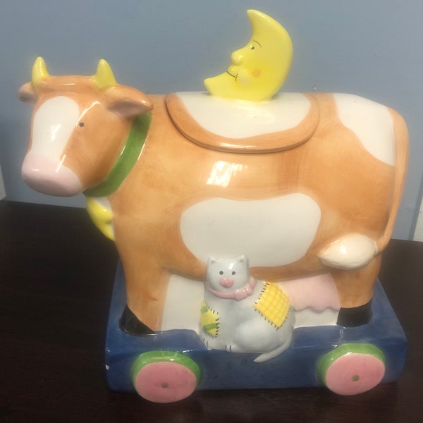 Cow Jumped Over the Moon Cookie Jar - Etsy Canada