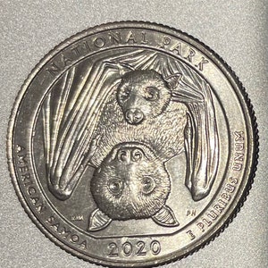 2020-D, BU American Samoa Park Fruit Bat Quarter. - Etsy