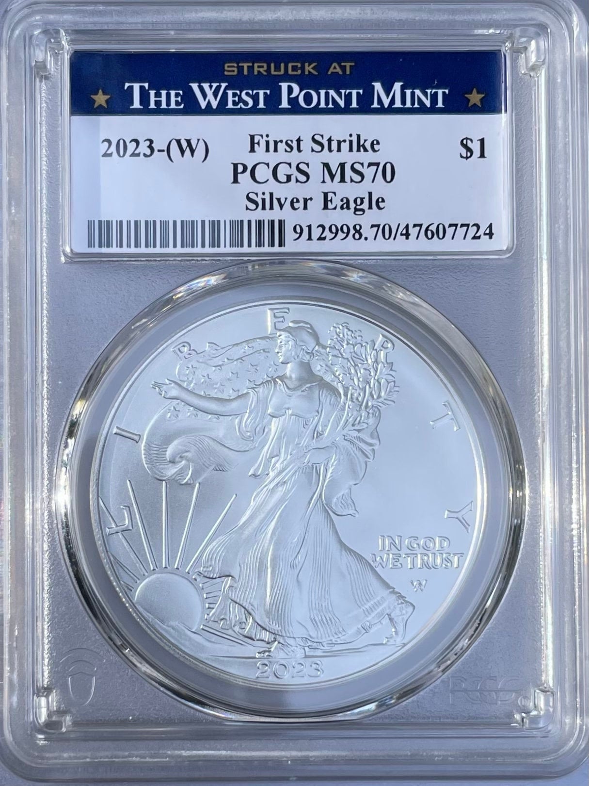 2023 W Silver Eagle MS70 PCGS First Strike West Point. - Etsy
