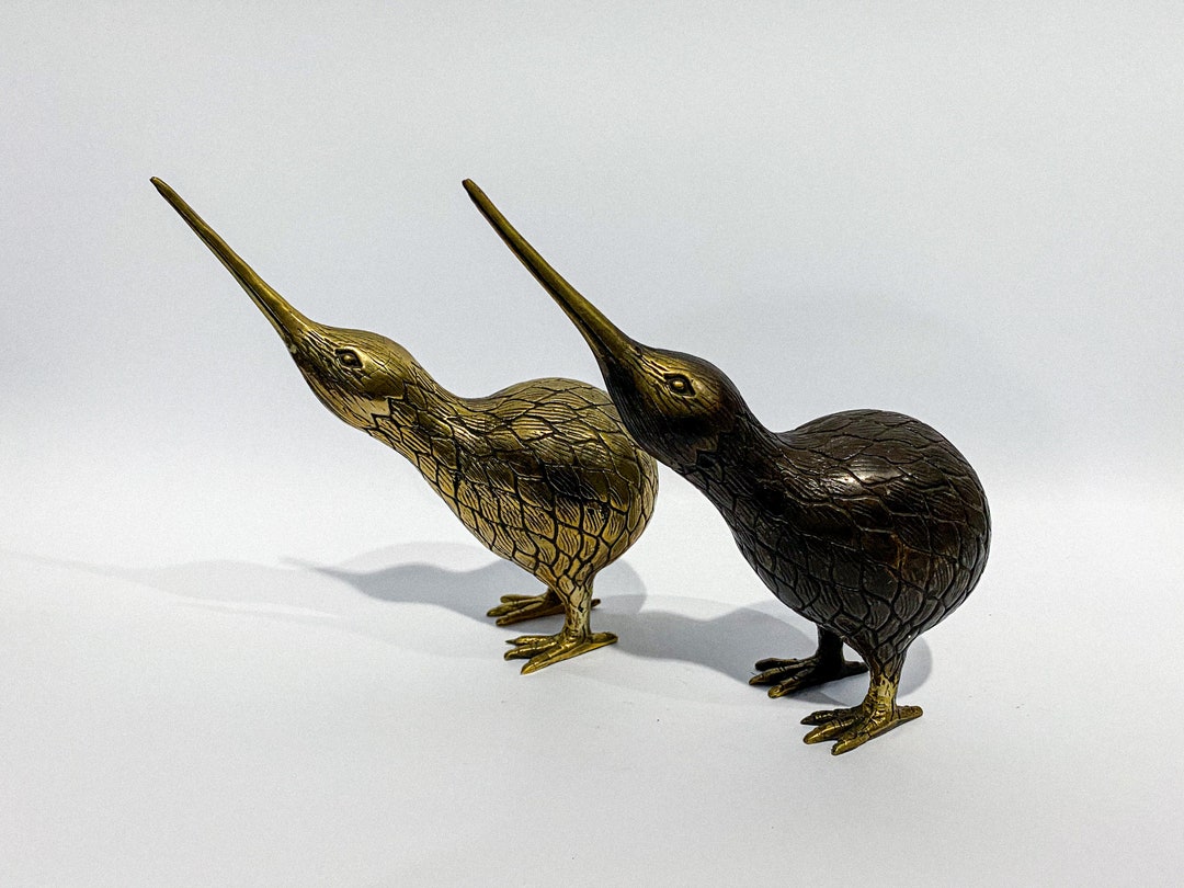 Bronze Kiwi Statue 3.7, Valentine Gift, Home Decor, Animal Sculpture Bird Kiwi Figurine, Holiday ...