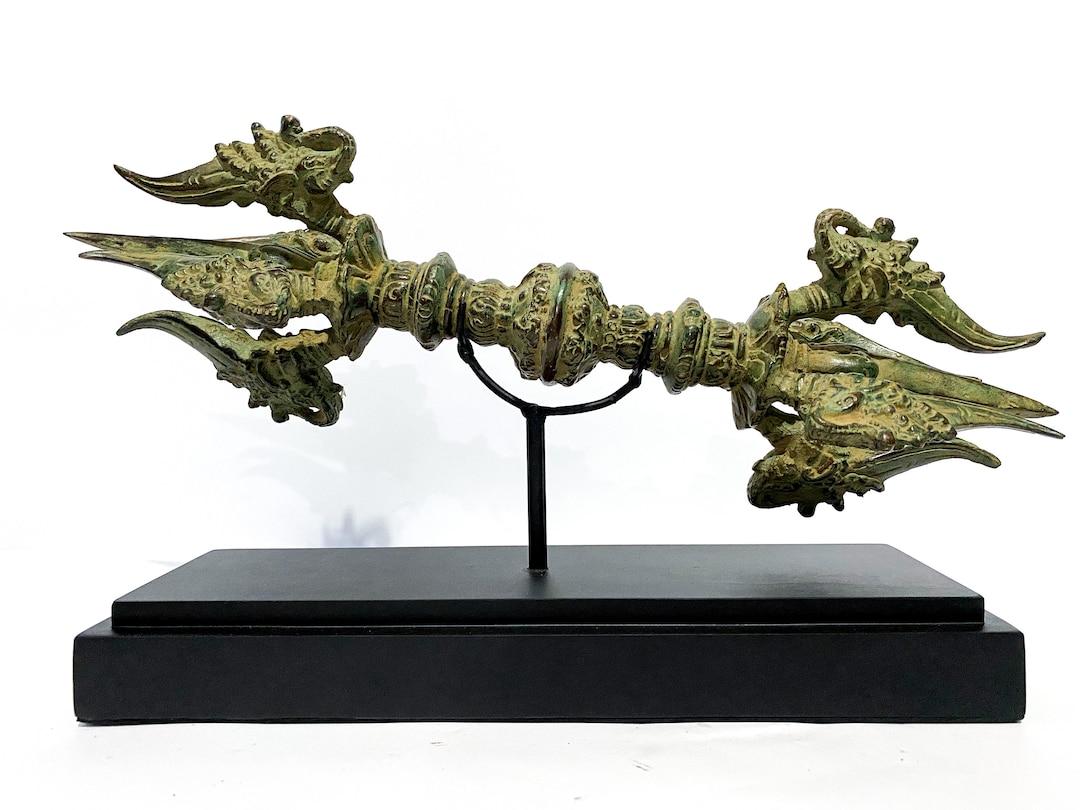 Vintage Vajra Dorje Thunderbolt 16 Inch Bronze Brass Statue,christmas ...