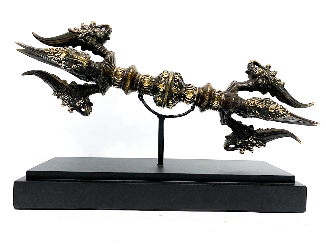 Vajra Dorje Thunderbolt 16 Inch Bronze Brass Statue, Valentine Gift ...