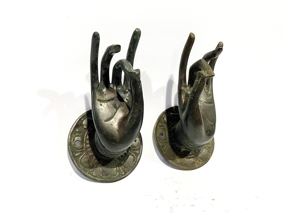 Unique Pair Hand 4 Inch, Summer Gift, Home Decor, Vintage Hook, Wall ...