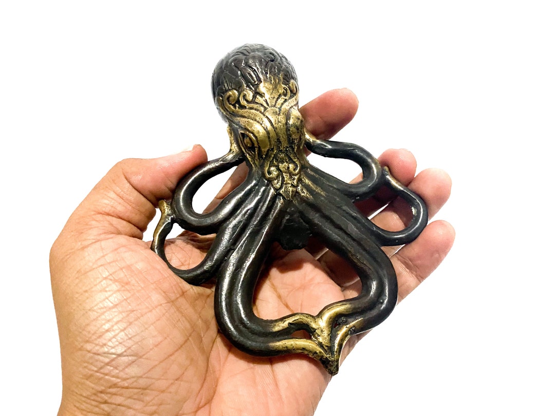 Octopus Bottle Opener 5.1 Inch Solid Brass, Summer Gift, Kitchen Decor ...