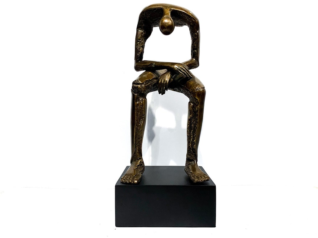 Abstract the Thinker Bronze Statue 7.7 Inch, Home Decor, Bronze Thinker ...