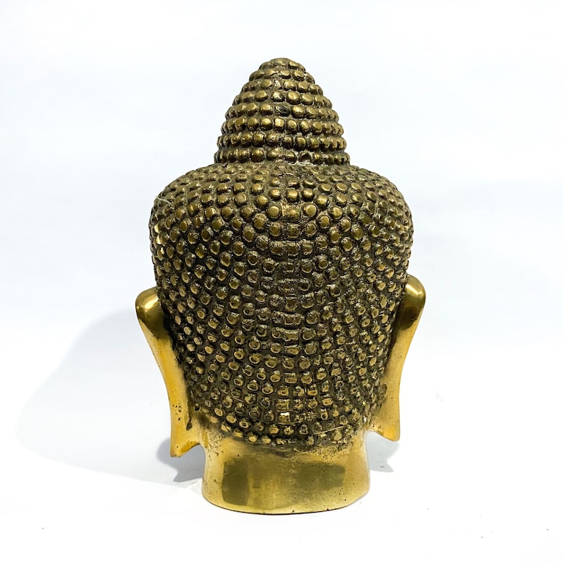 Buddha Head Statue, Christmas Gift, Buddha Decor, Buddhis Art, Smiling ...