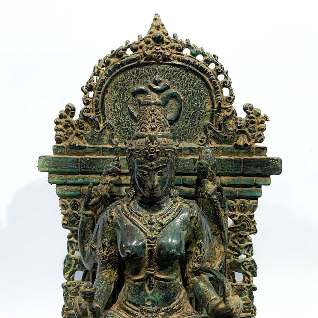 Parvati Throne Statue, Christmas Gift, Durga, Hindu God Idol, Ancient ...