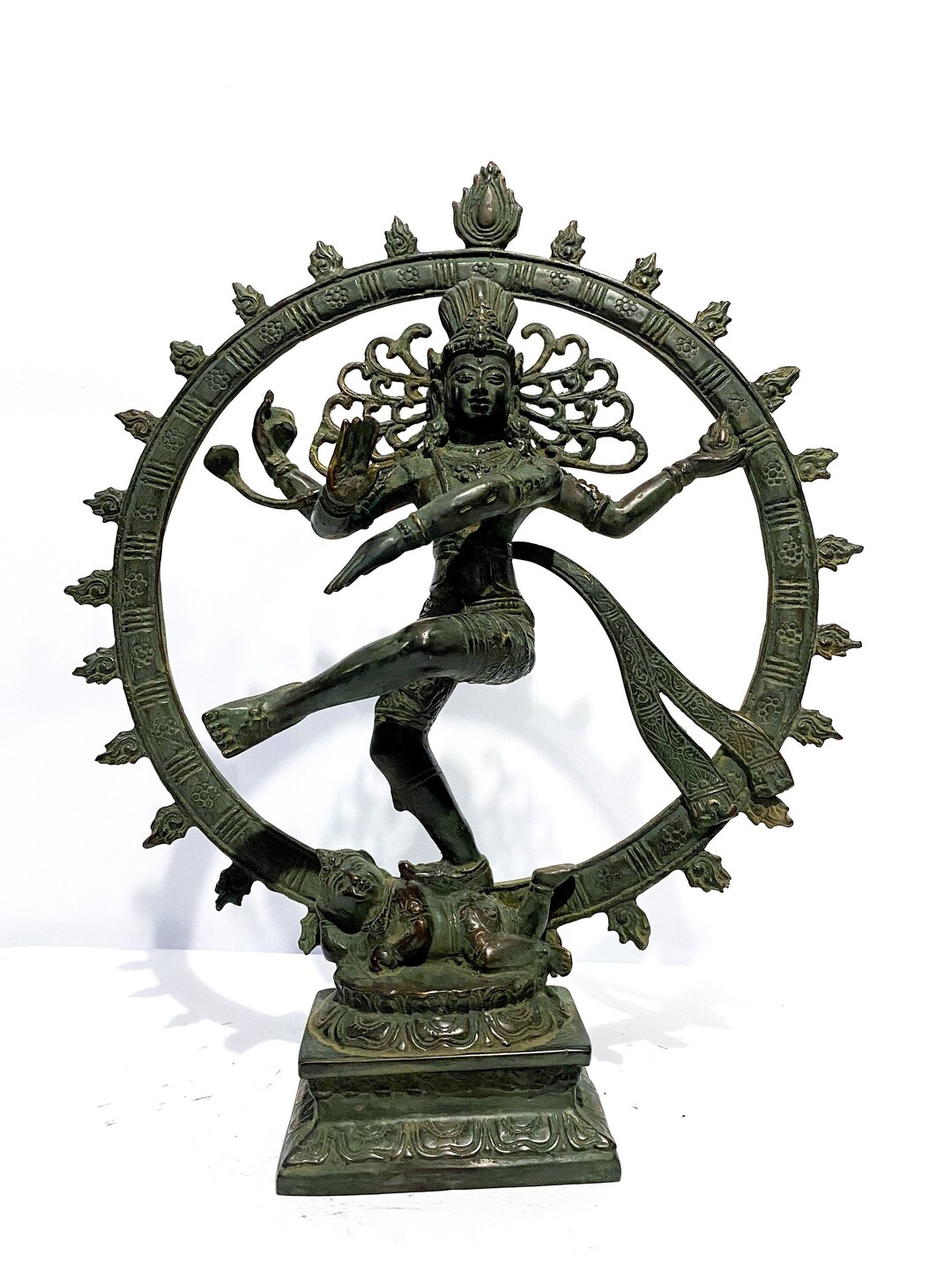 Vintage Shiva Nataraj Dancing Statue 13.8 Inch, Christmas Gift, Dancing ...
