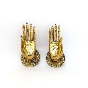 Unique Pair Gold Hand, Valentine Gift, Home Decor, Vintage Hook, Wall ...