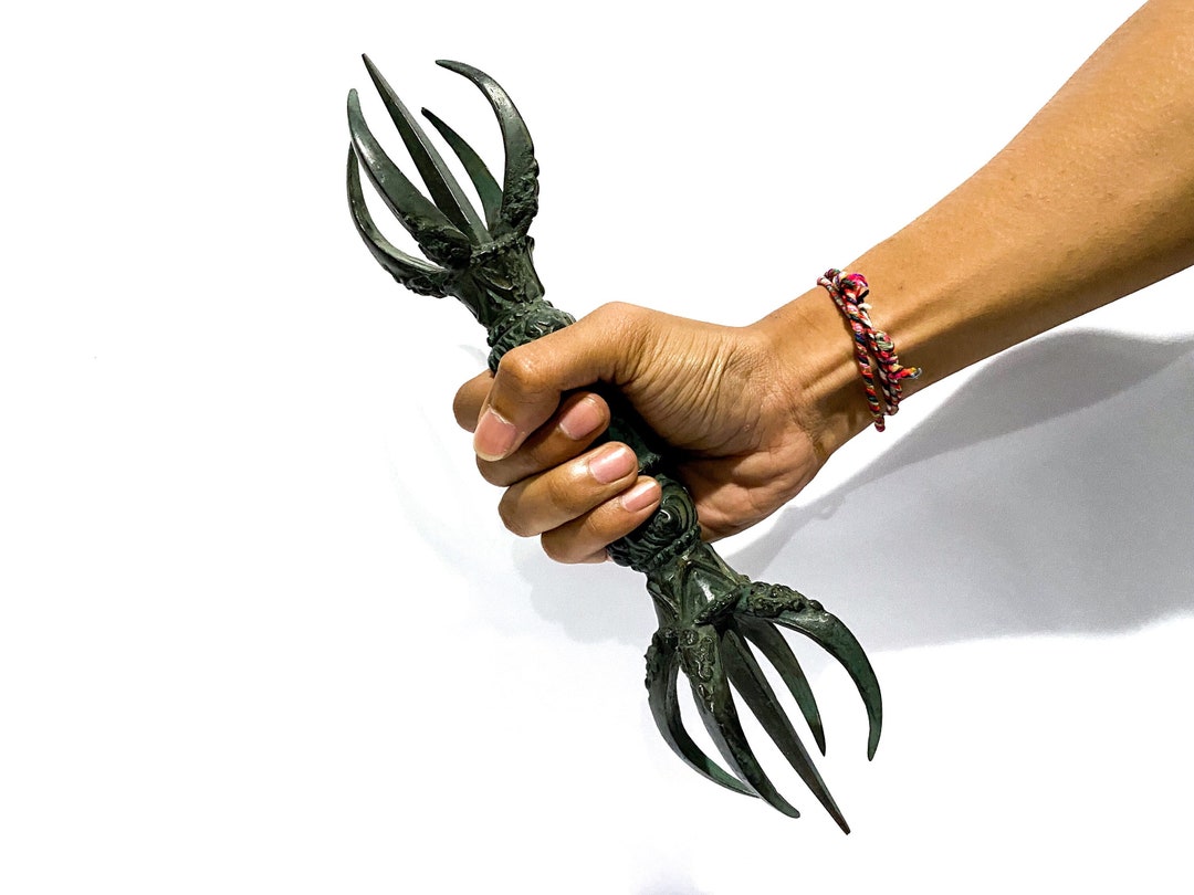 Unique Vajra Dorje 12.2" Thunderbolt Bronze Brass Statue, Christmas ...