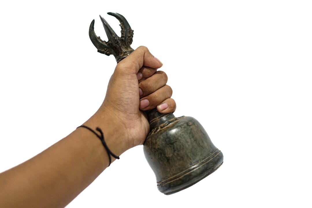 Vintage Vajra Bell Brass, Christmas Gift, Handmade Tibetan Bells ...