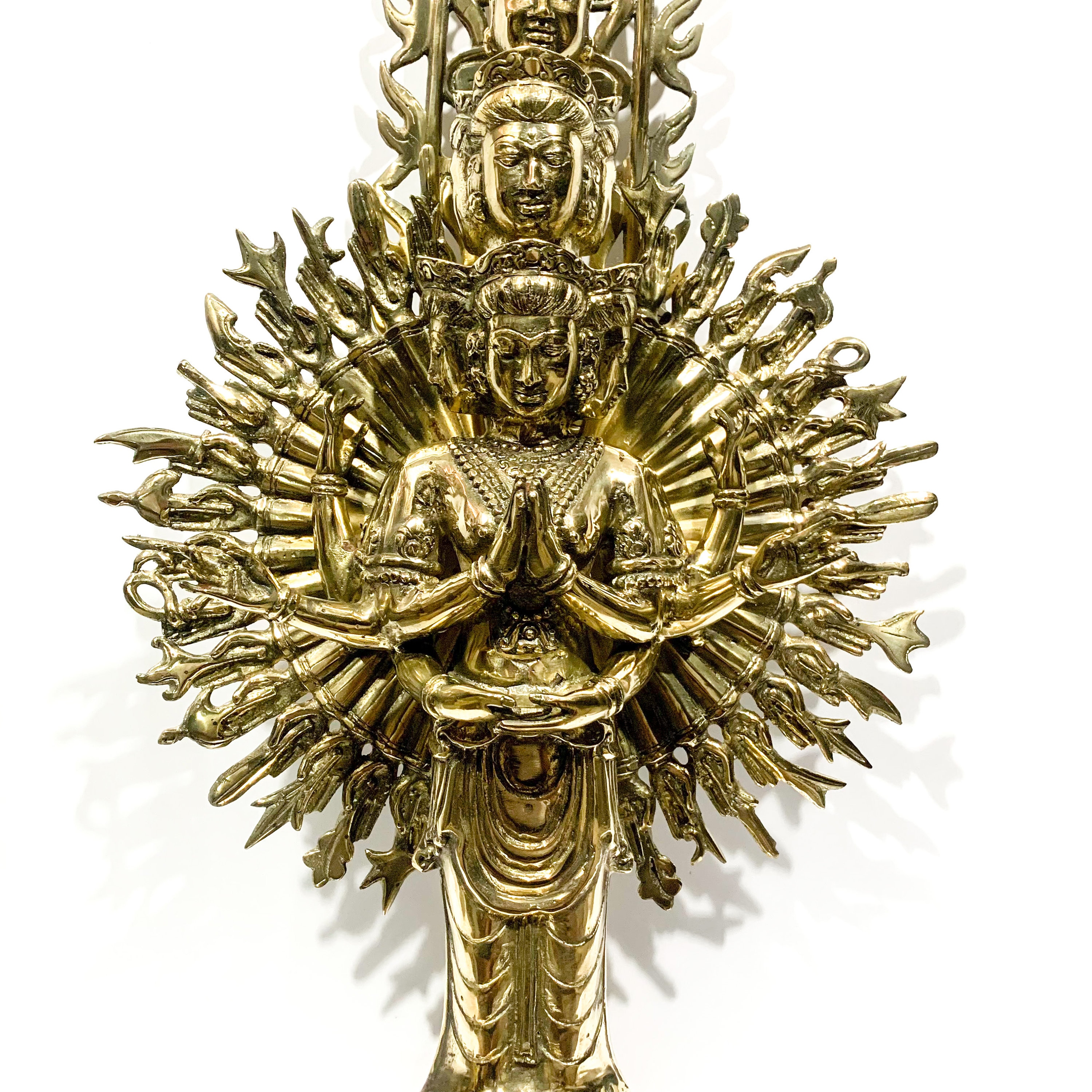 Large Avalokiteshvara Bronze Statue, Thousand Arm Buddha, Home Decor - Etsy